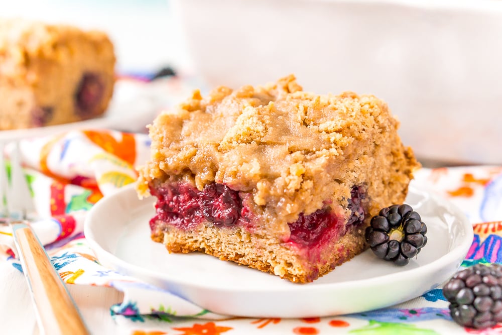 Blackberry Coffee Cake with Brown Sugar Crumble | Sugar and Soul Blackberry Coffee Cake with Brown Sugar Crumble | Sugar and Soul